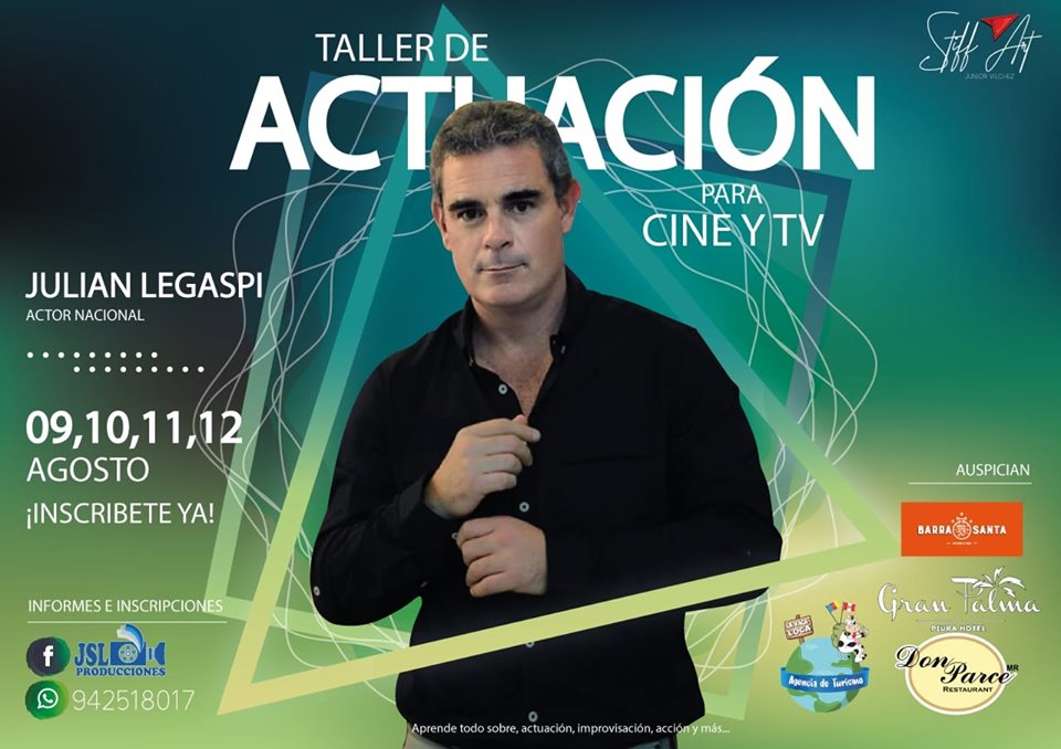 Julián Legaspi llega a Piura para dictar taller de actuación