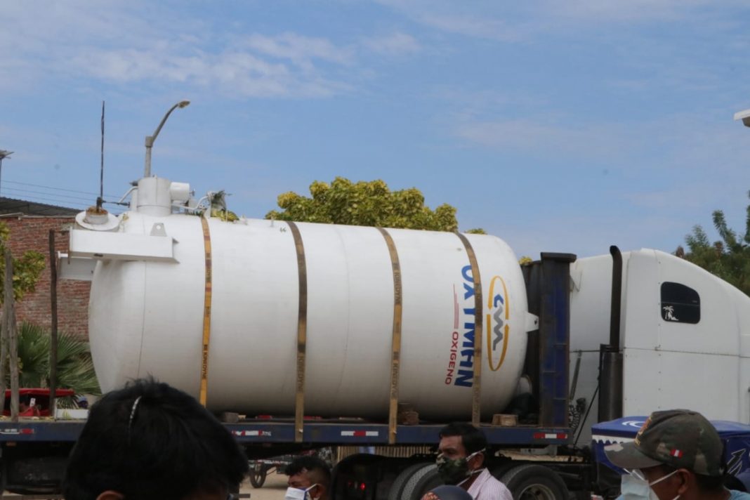 Isotanque de oxígeno llega a la provincia de Chulucanas