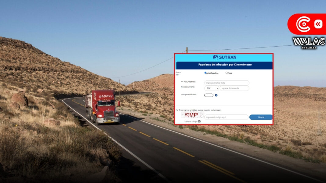 Ver multas por exceso de velocidad: así puedes verificarlo | MTC | Sutran